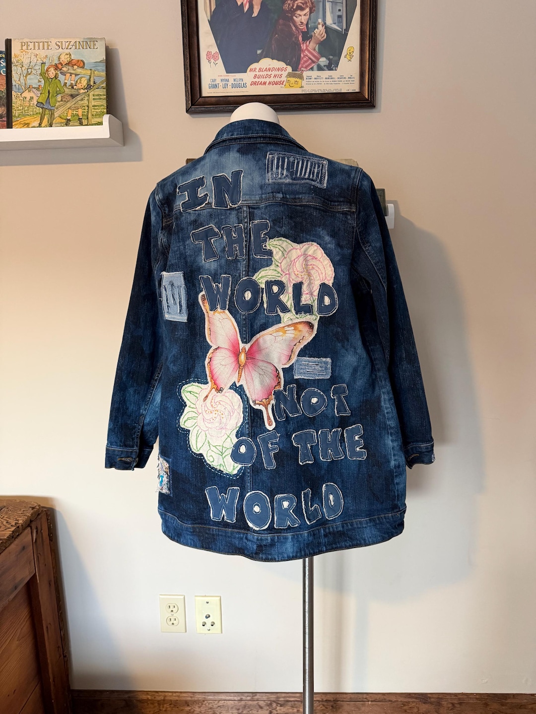 OOAK Upcycled Denim Jacket in the World Not of the World Christian ...