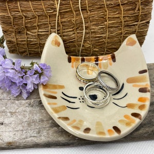 Cat Face Shaped, Handmade, Really Useful Mini Dish, Trinket Tray, Ring ...