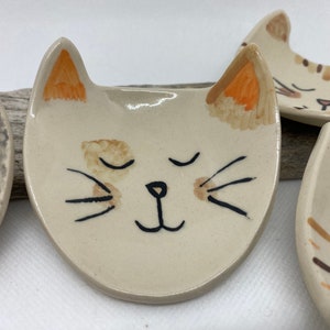 Cat Face Shaped, Handmade, Really Useful Mini Dish, Trinket Tray, Ring ...