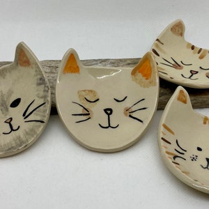 Cat Face Shaped, Handmade, Really Useful Mini Dish, Trinket Tray, Ring ...