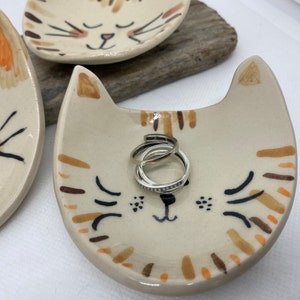 Cat Face Shaped, Handmade, Really Useful Mini Dish, Trinket Tray, Ring ...