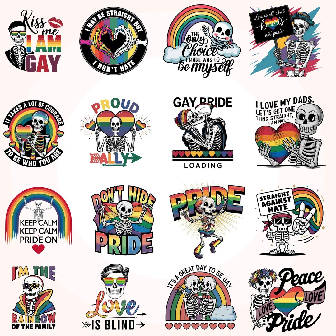 Skeleton LGBTQ Png Bundle, LGBT Png, Pride Png, Gay Pride Png, Lgbt ...
