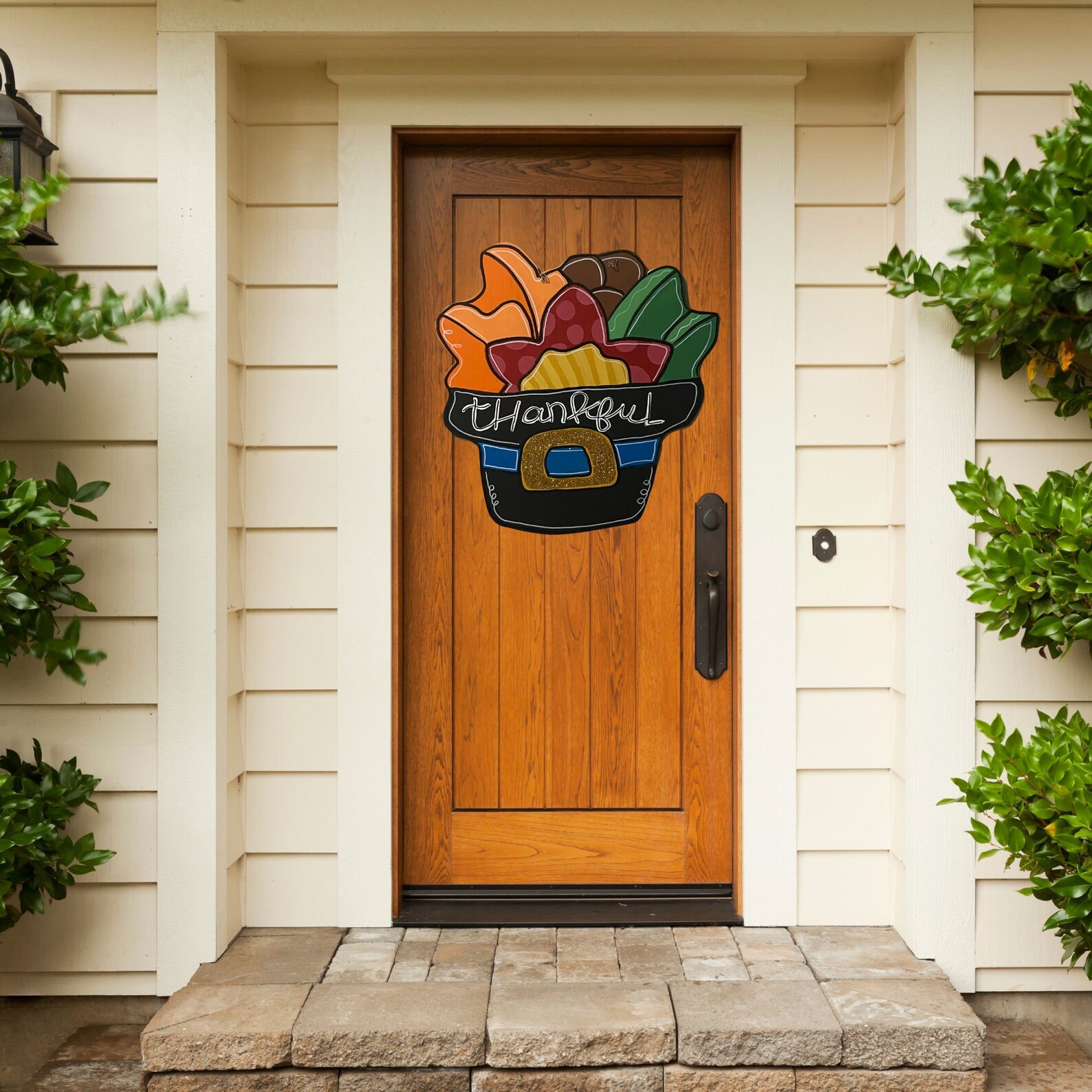 Thanksgiving Pilgrim Hat Door Hanger, Thankful Front Door Decor, Fall ...
