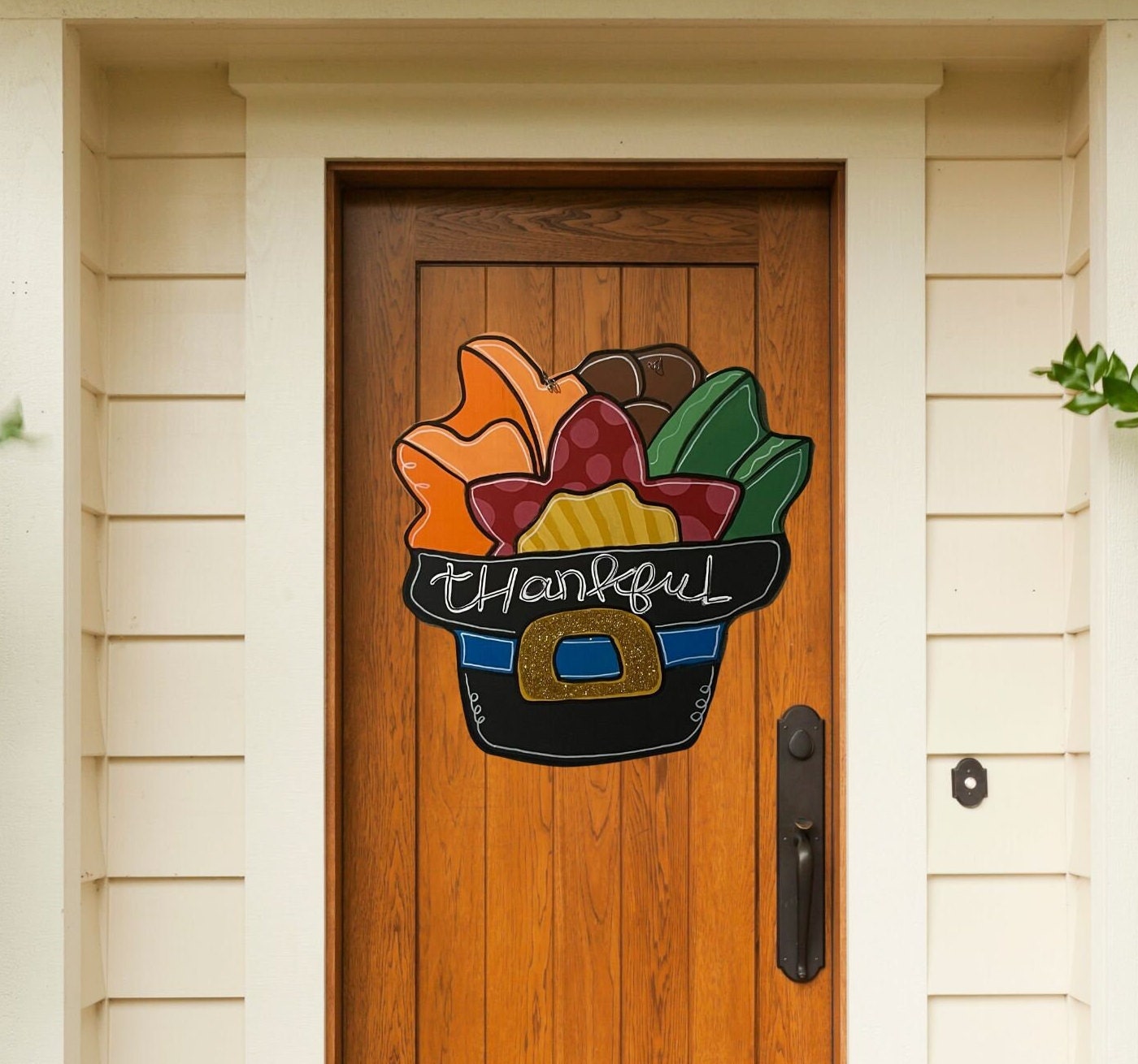 Thanksgiving Pilgrim Hat Door Hanger Thankful Front Door - Etsy