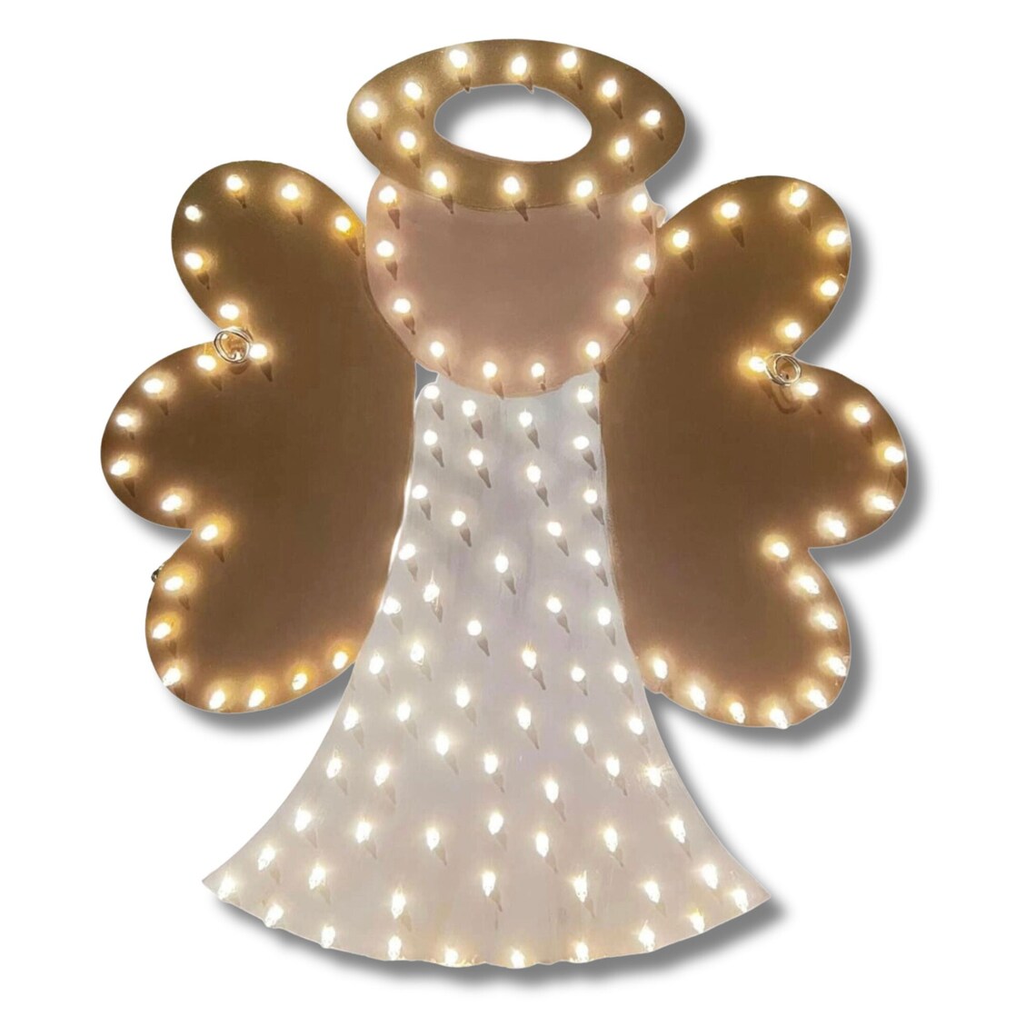 Lighted Wooden Angel Tree Topper, Front Door Decor, Christmas ...