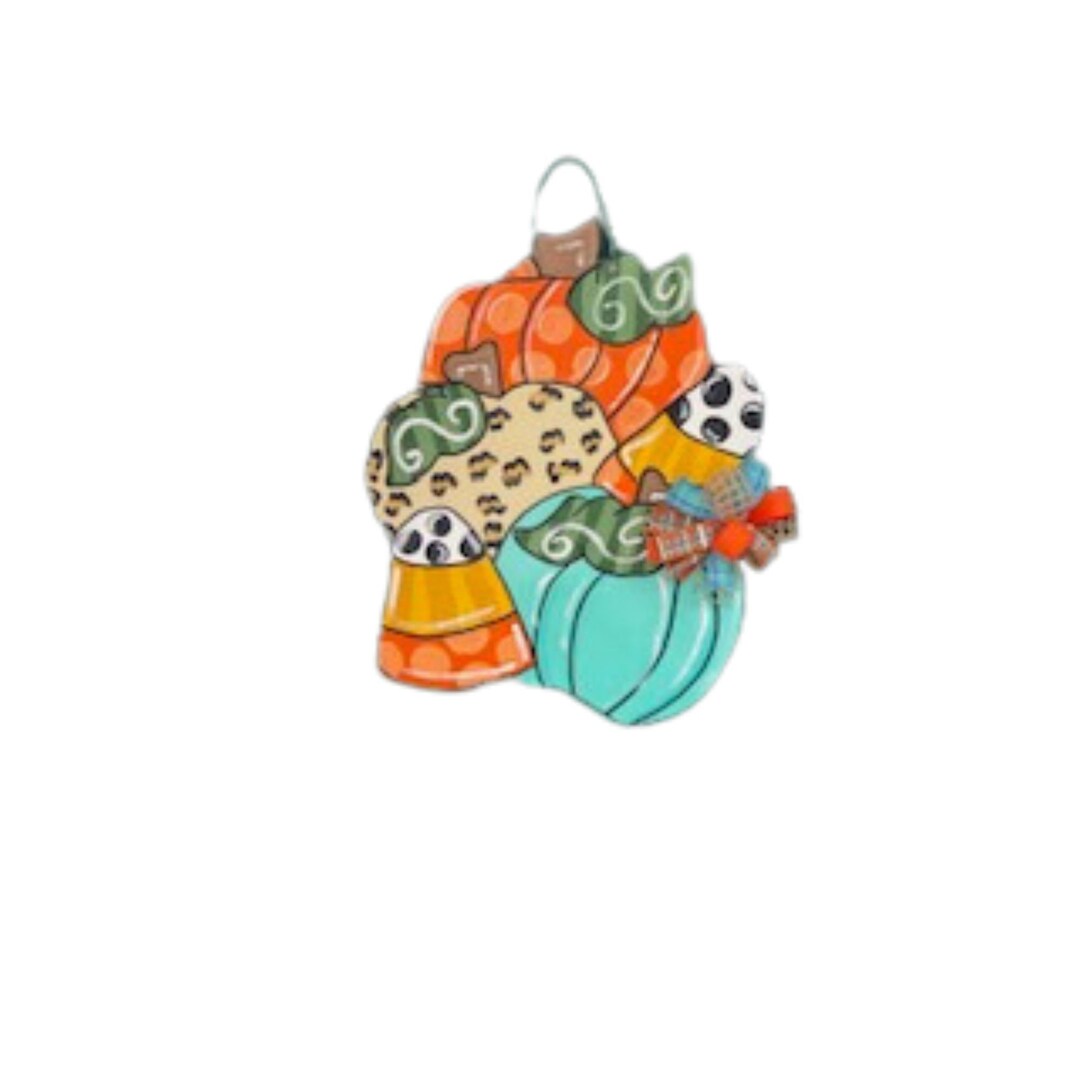 Cute Fall Door Hanger Full of Pumpkins and Candy Corn and Leave Your ...
