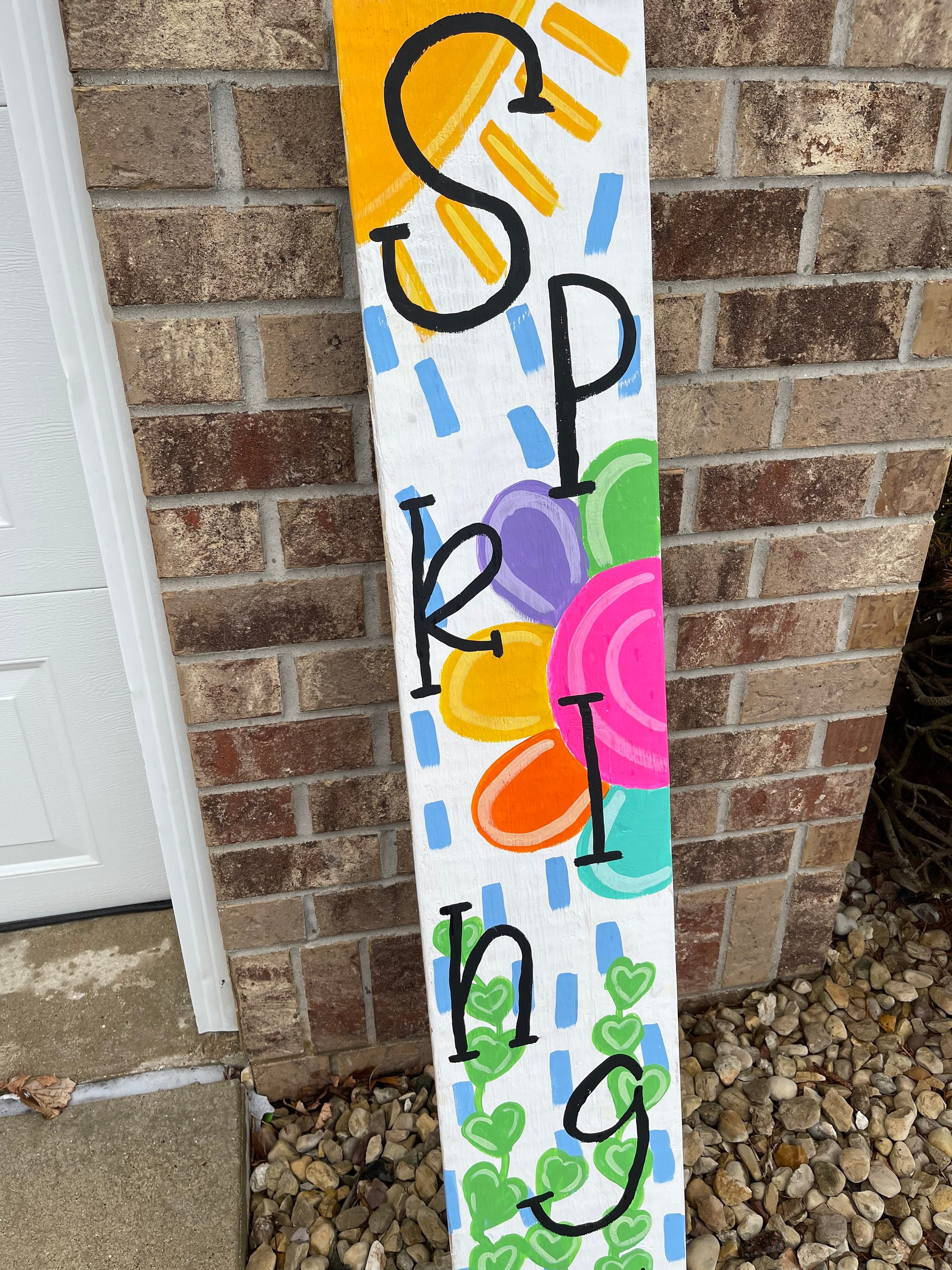 Spring Porch Leaner, Porch Decor, Front Porch Decor, Front Porch Sign ...