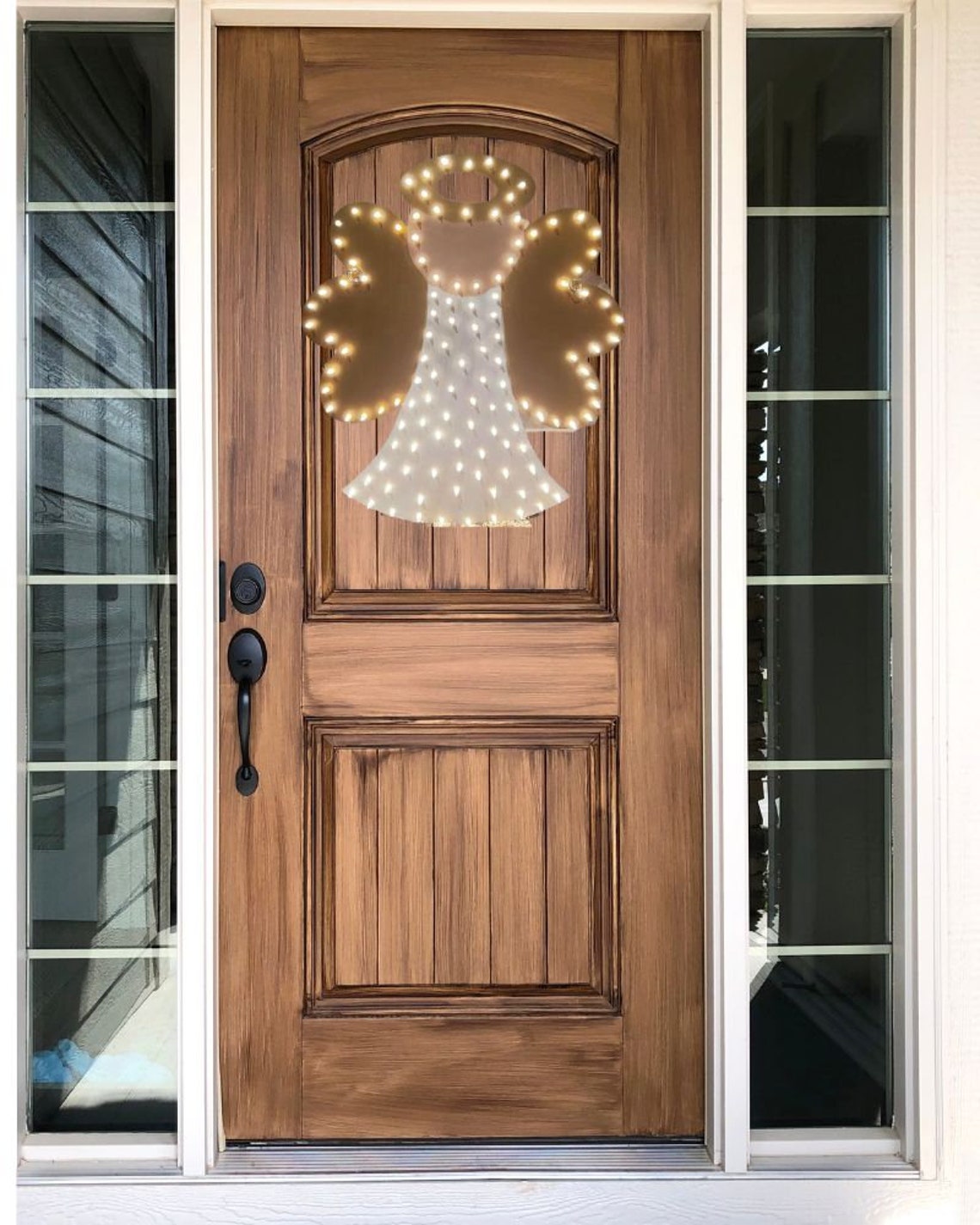 Lighted Wooden Angel Tree Topper, Front Door Decor, Christmas ...