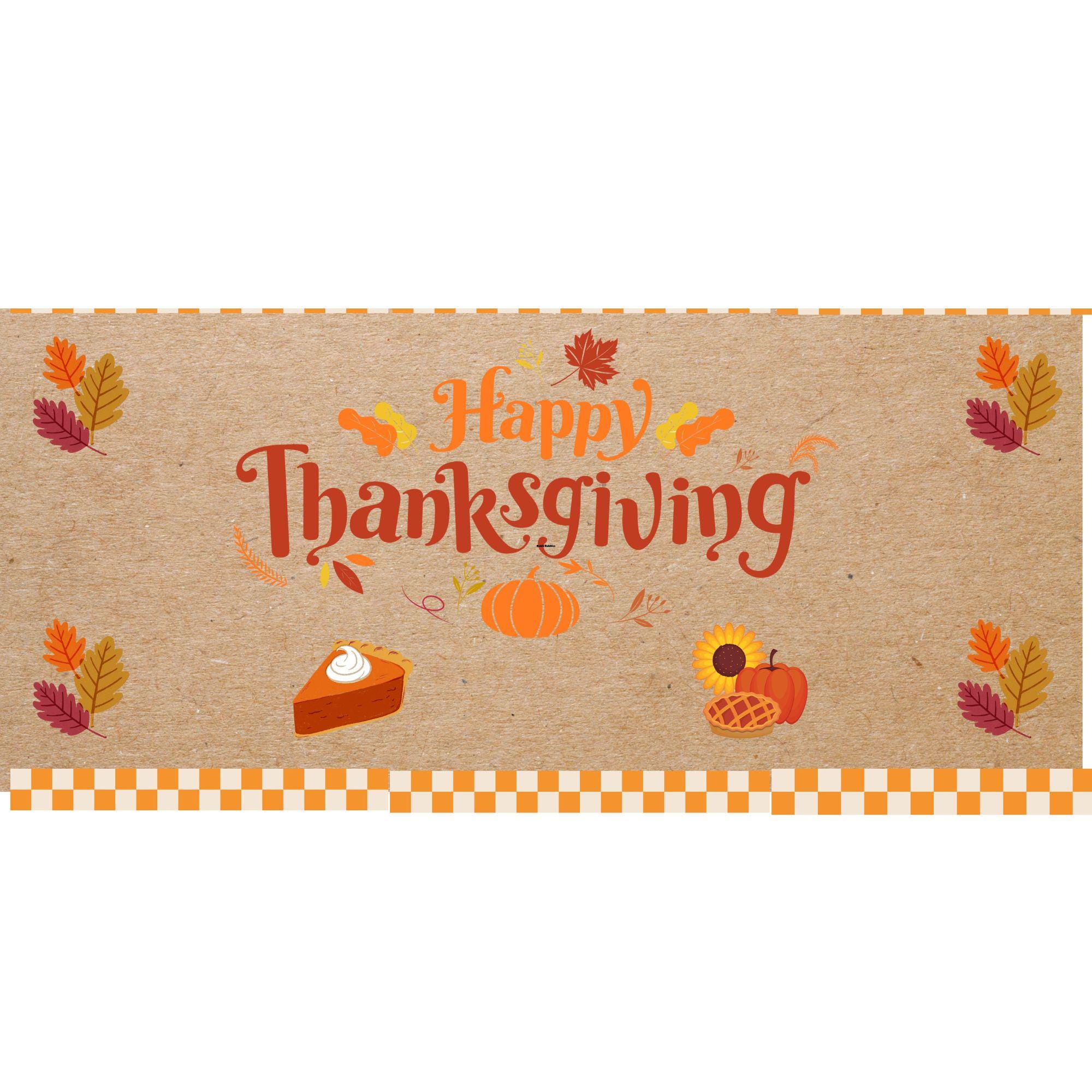 Hand-painted Thanksgiving Banner – Festive Fall Decor for Home ...