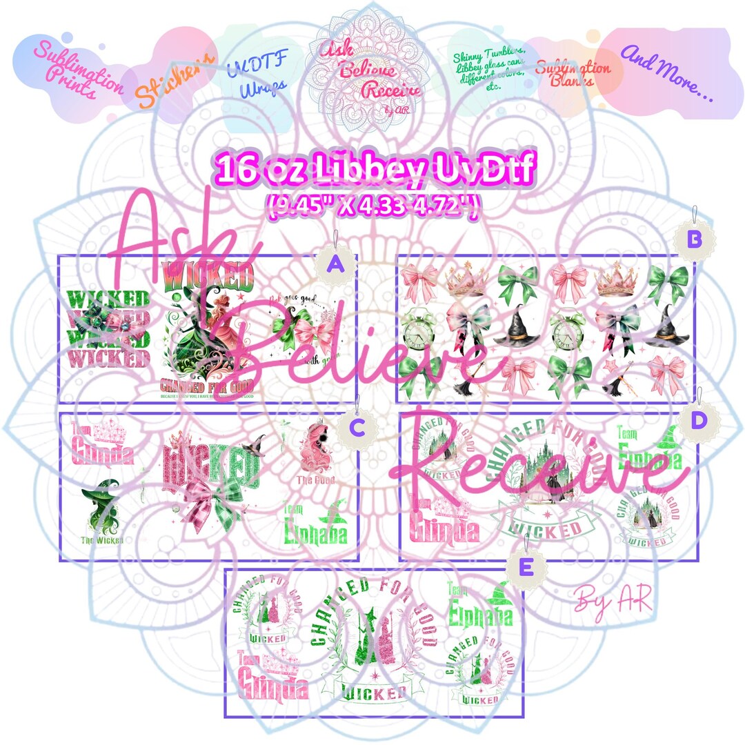 UV DTF Design Wicke.d Changed for Good Bundle, Full Color Transfers ...