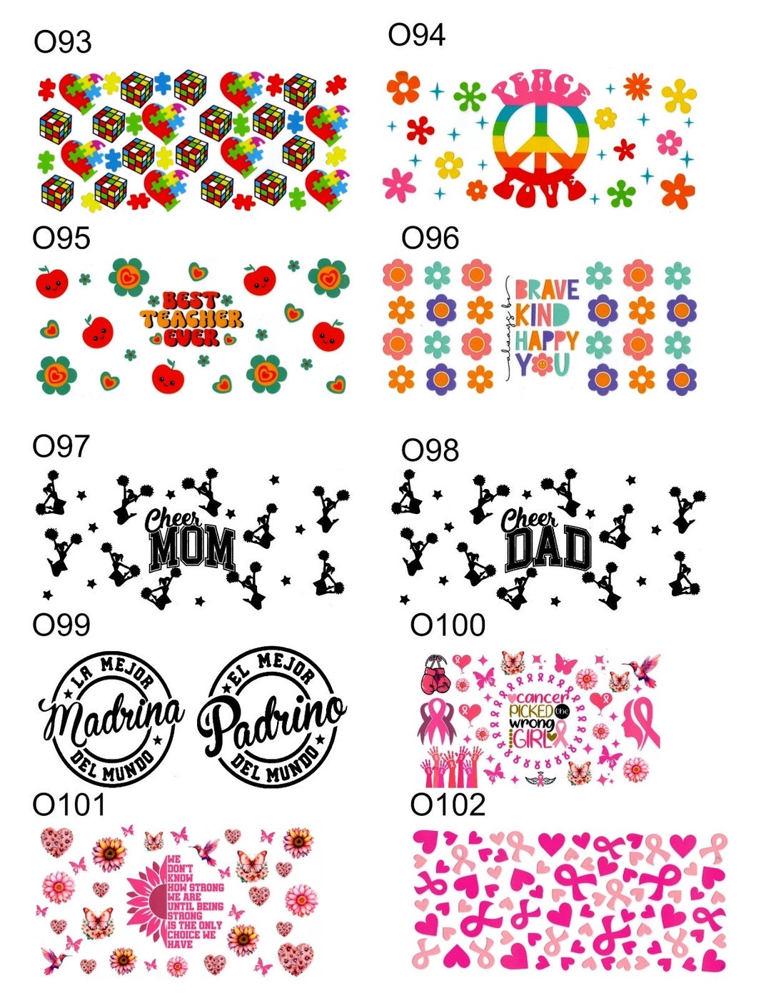 UV DTF , Full Color Transfers, Waterproof, Ready to Ship - Etsy