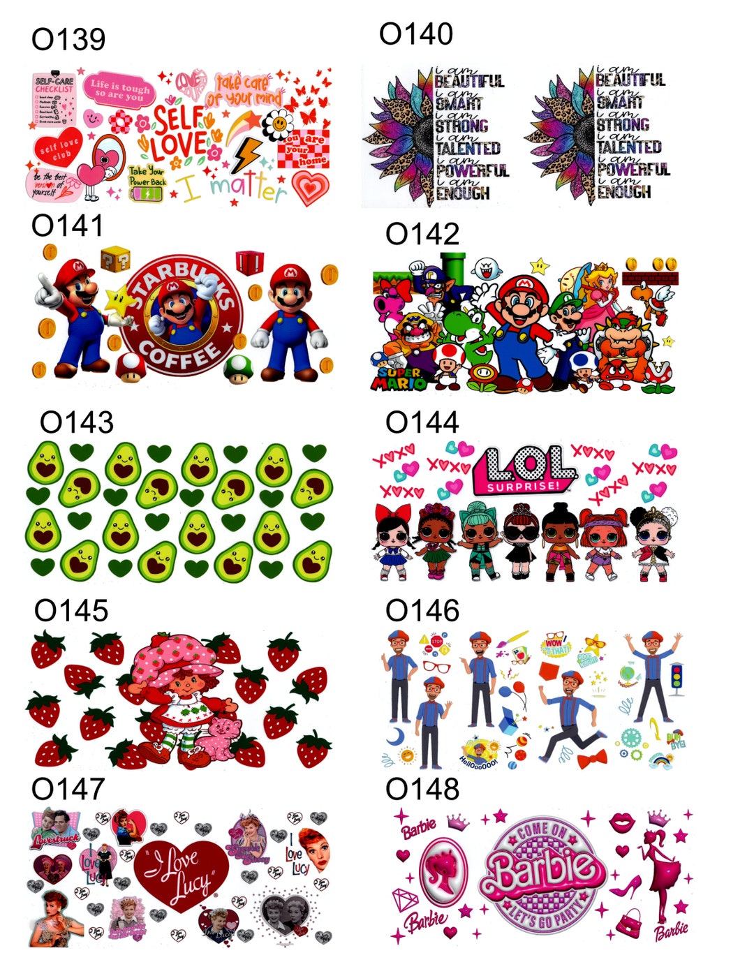 UV DTF Design, Full Color Transfers, Waterproof, Ready to Ship - Etsy