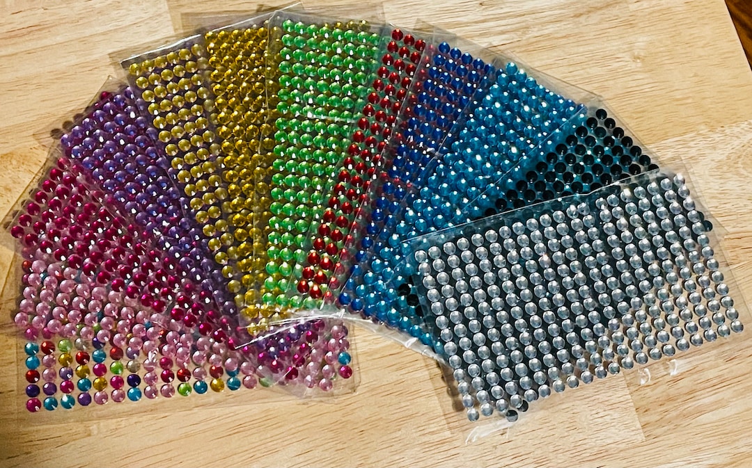 Crystal Rhinestones Sticker Sheets / Bling Rhinestone Stickers Sheet ...