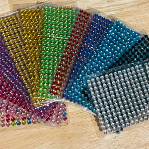 Crystal Rhinestones Sticker Sheets / Bling Rhinestone Stickers Sheet ...