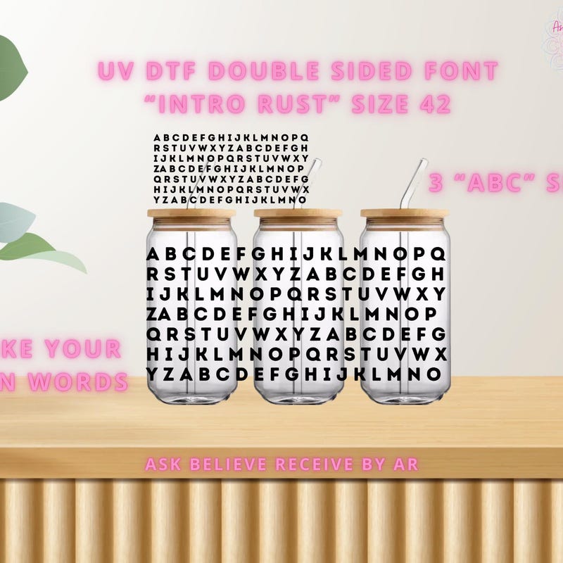 Uv Dtf Wrap Alphabet - Etsy