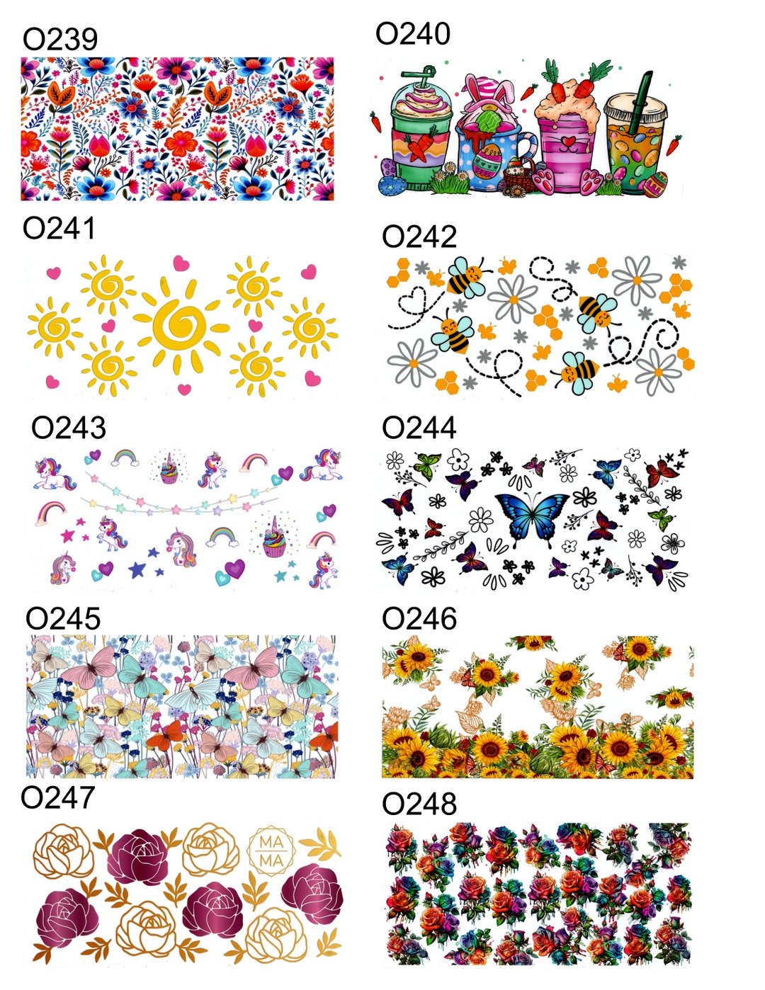 UV DTF Design, Full Color Transfers, Waterproof, Ready to Ship - Etsy