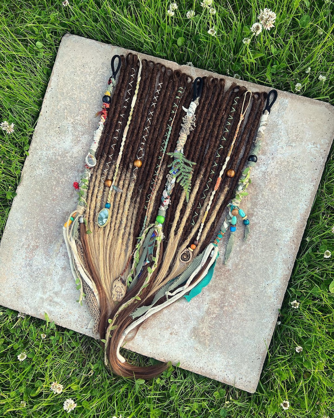Human Hair Dreadlock Extensions Decorations Custom Handmade Crochet ...