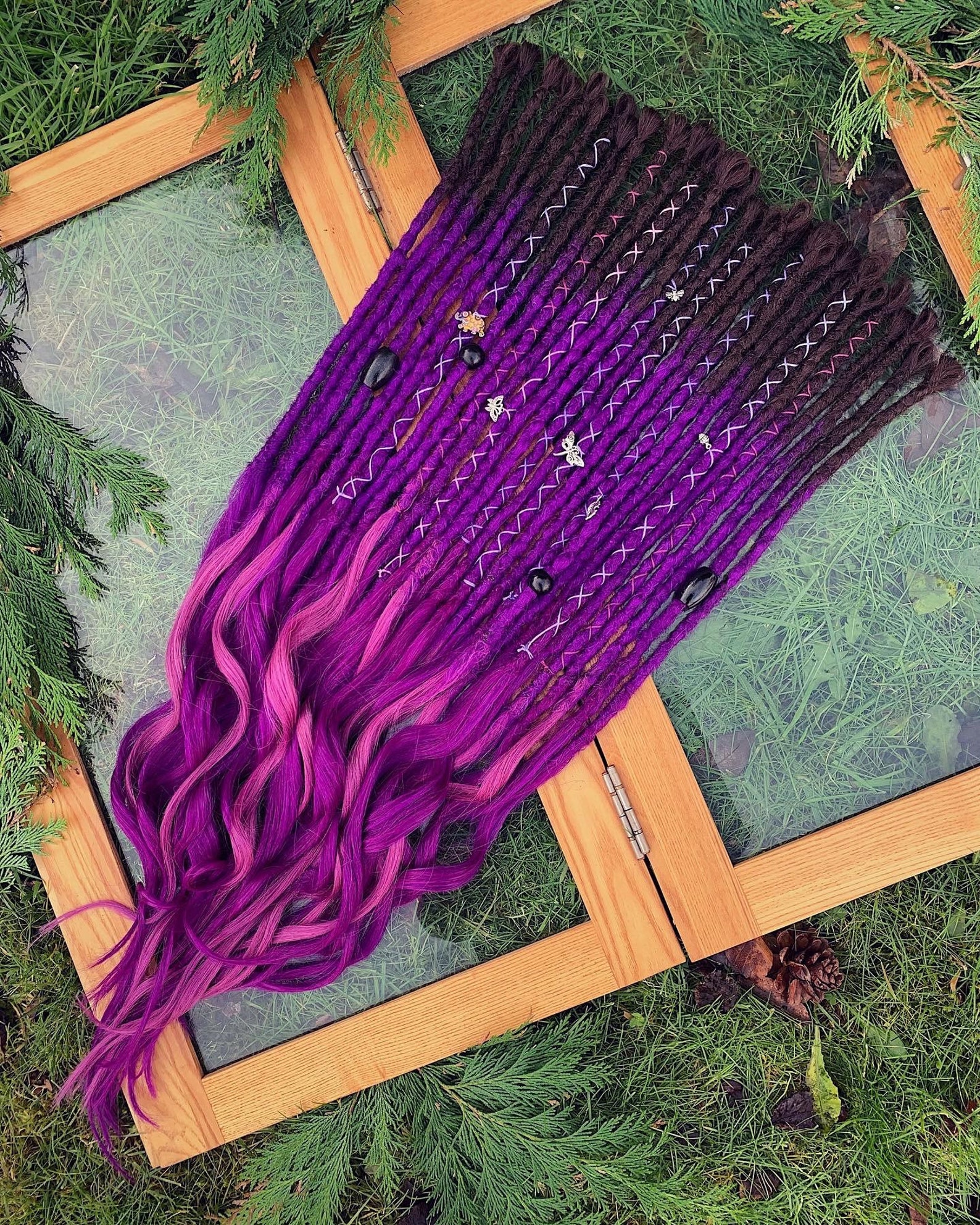 Synthetic Dreadlock Extensions With Luxury Human Hair Ends. - Etsy UK