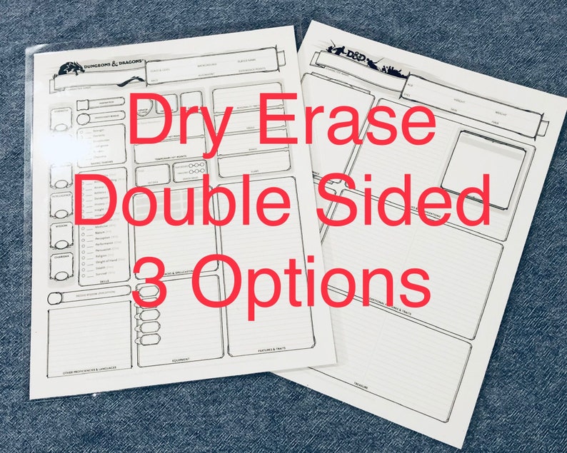 Dnd Character Sheet Double Sided
