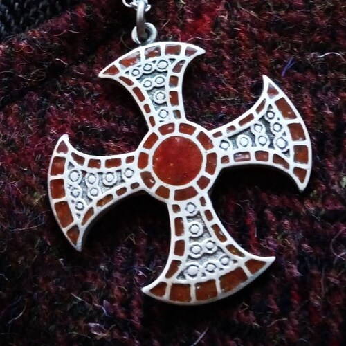 Handmade Anglo Saxon Trumpington Cross Pendant or Brooch | Etsy UK