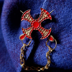Handmade Anglo Saxon Trumpington Cross Pendant or Brooch in Bronze or ...