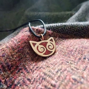 Snowdon Bowl Cat Pendant in Silver With Enamel - Etsy
