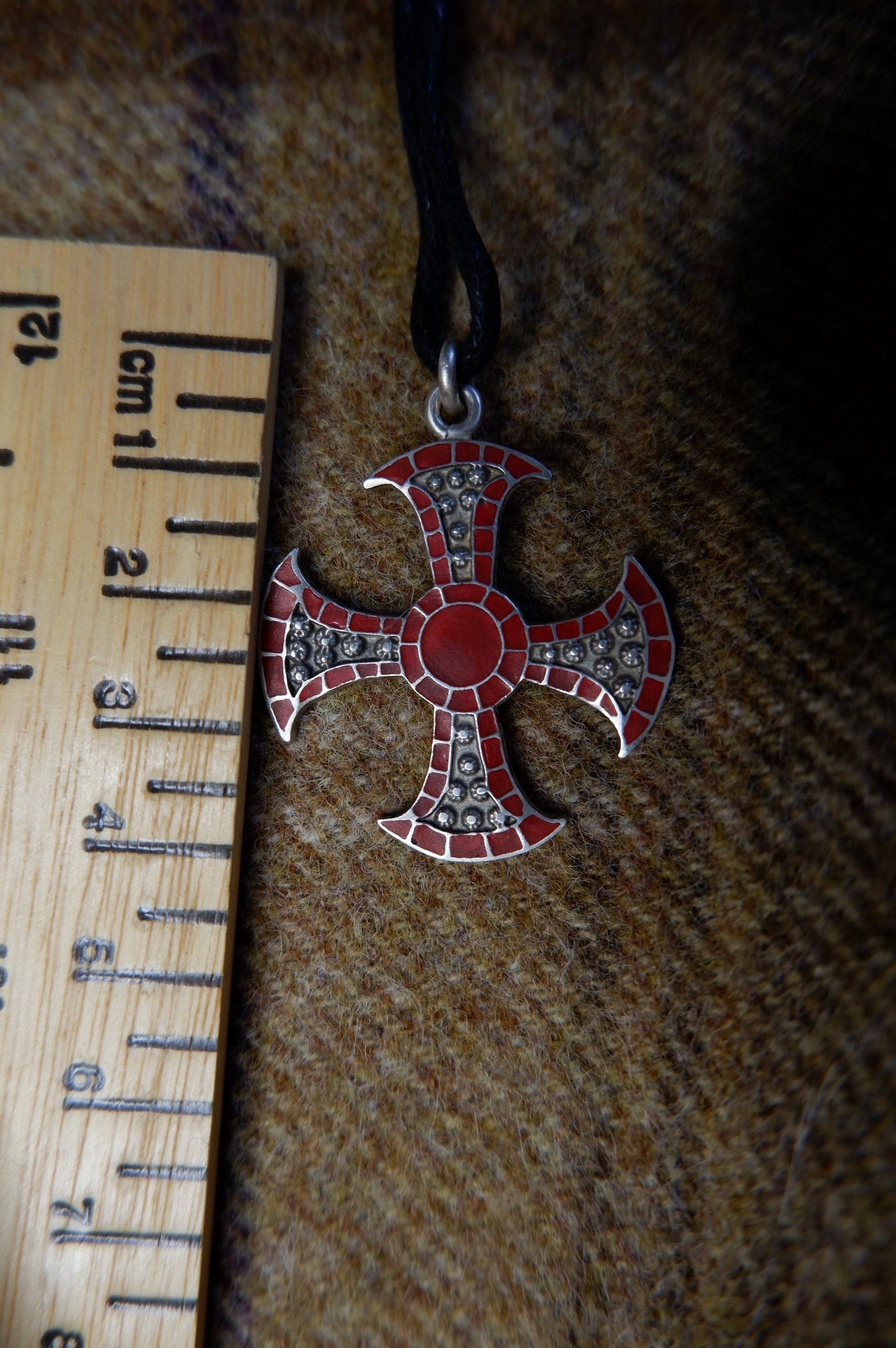 Handmade Anglo Saxon Trumpington Cross Pendant or Brooch in Bronze or ...