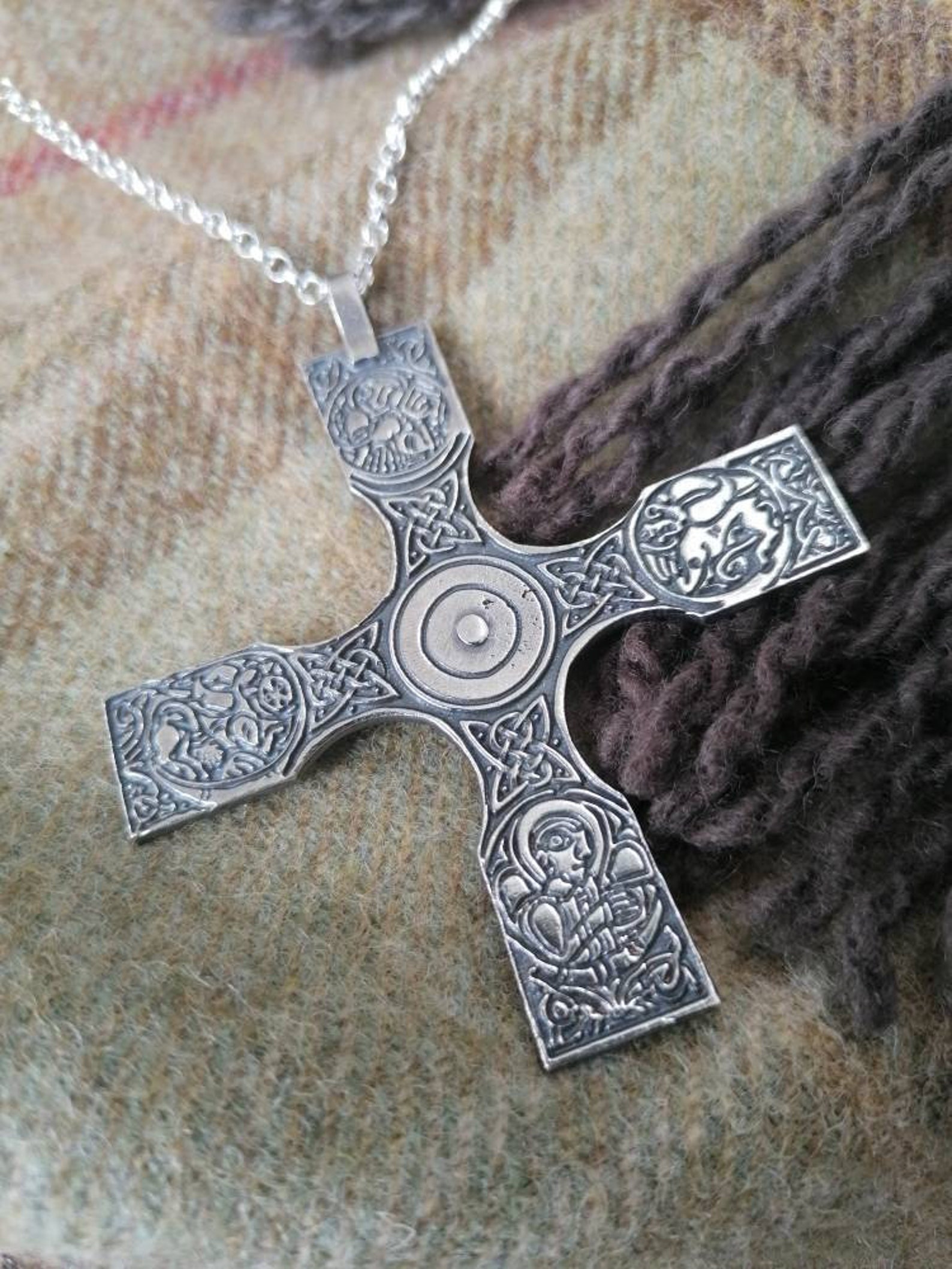 Miniature Galloway Hoard Pectoral Cross in Solid Silver. - Etsy UK