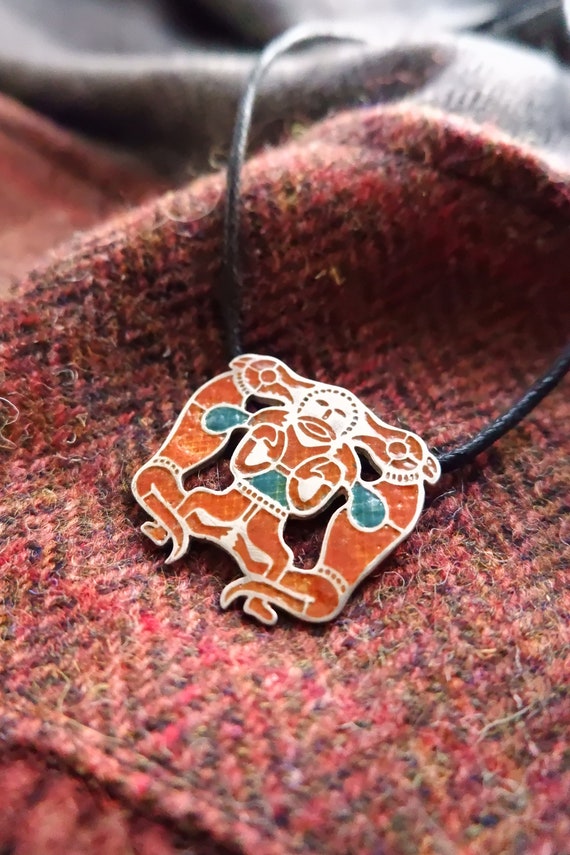 Anglo Saxon Pendant in Sterling Silver and Glass Enamel - Etsy