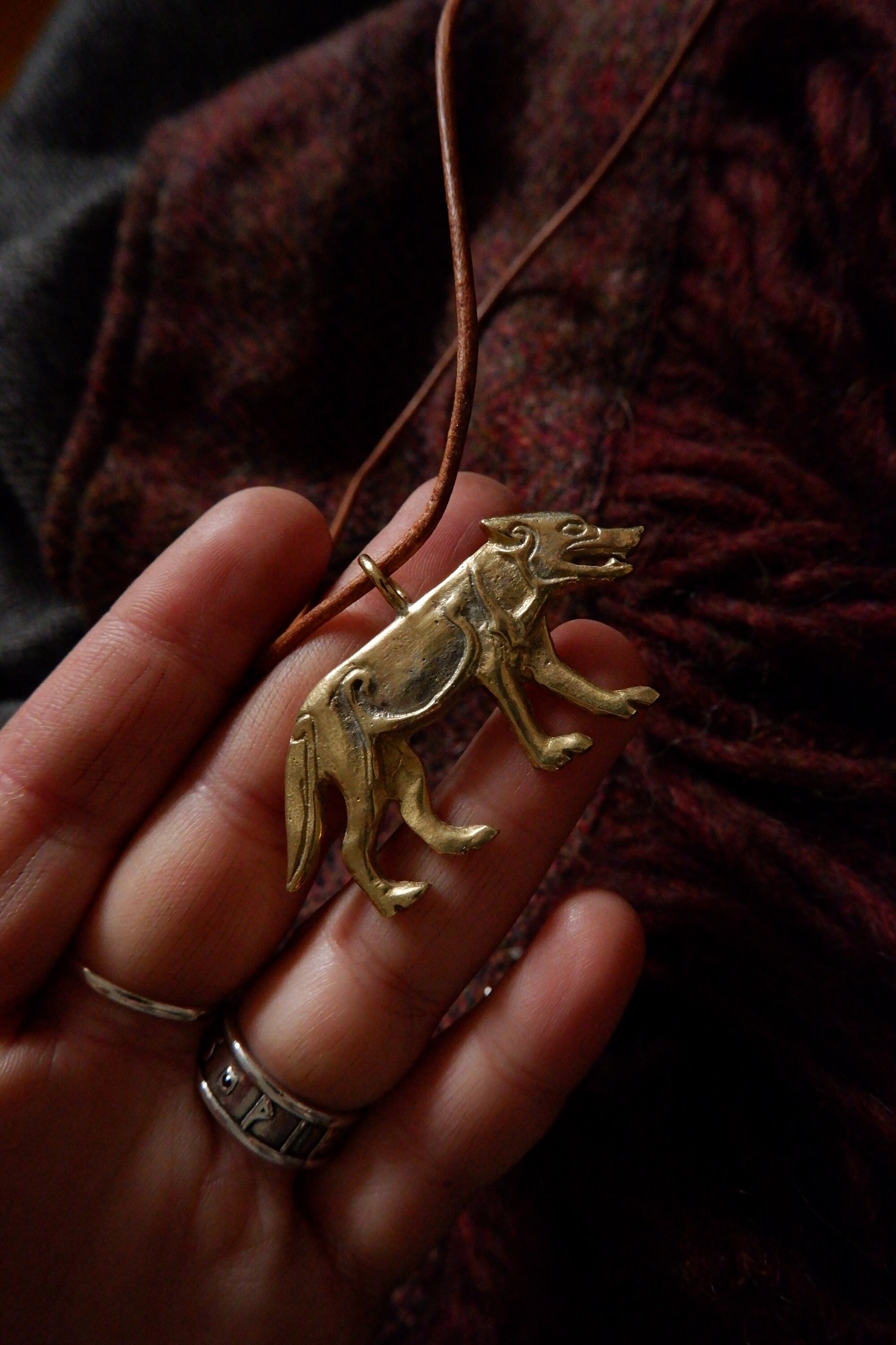 Ardross Pictish Wolf Pendant in Sterling Silver. - Etsy UK