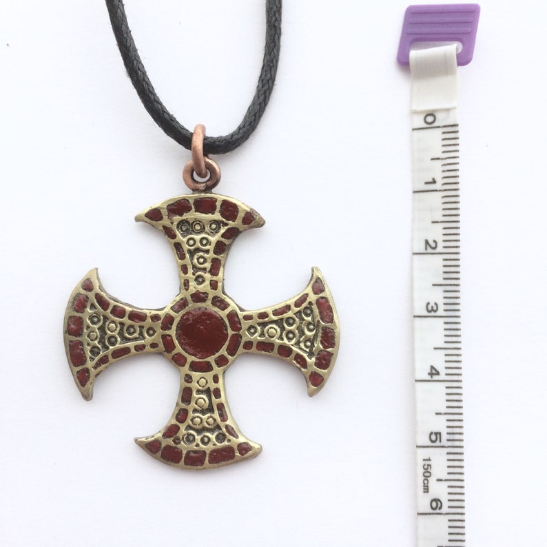 Handmade Anglo Saxon Trumpington cross pendant or brooch | Etsy