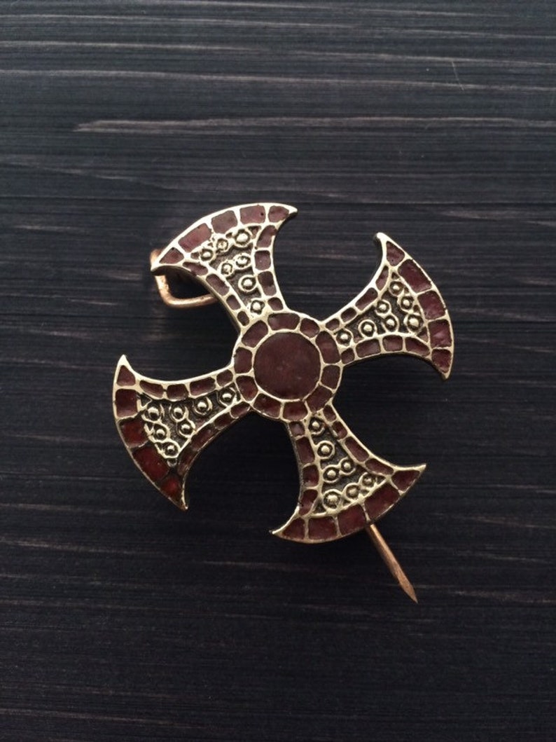 Handmade Anglo Saxon Trumpington Cross Pendant or Brooch | Etsy UK