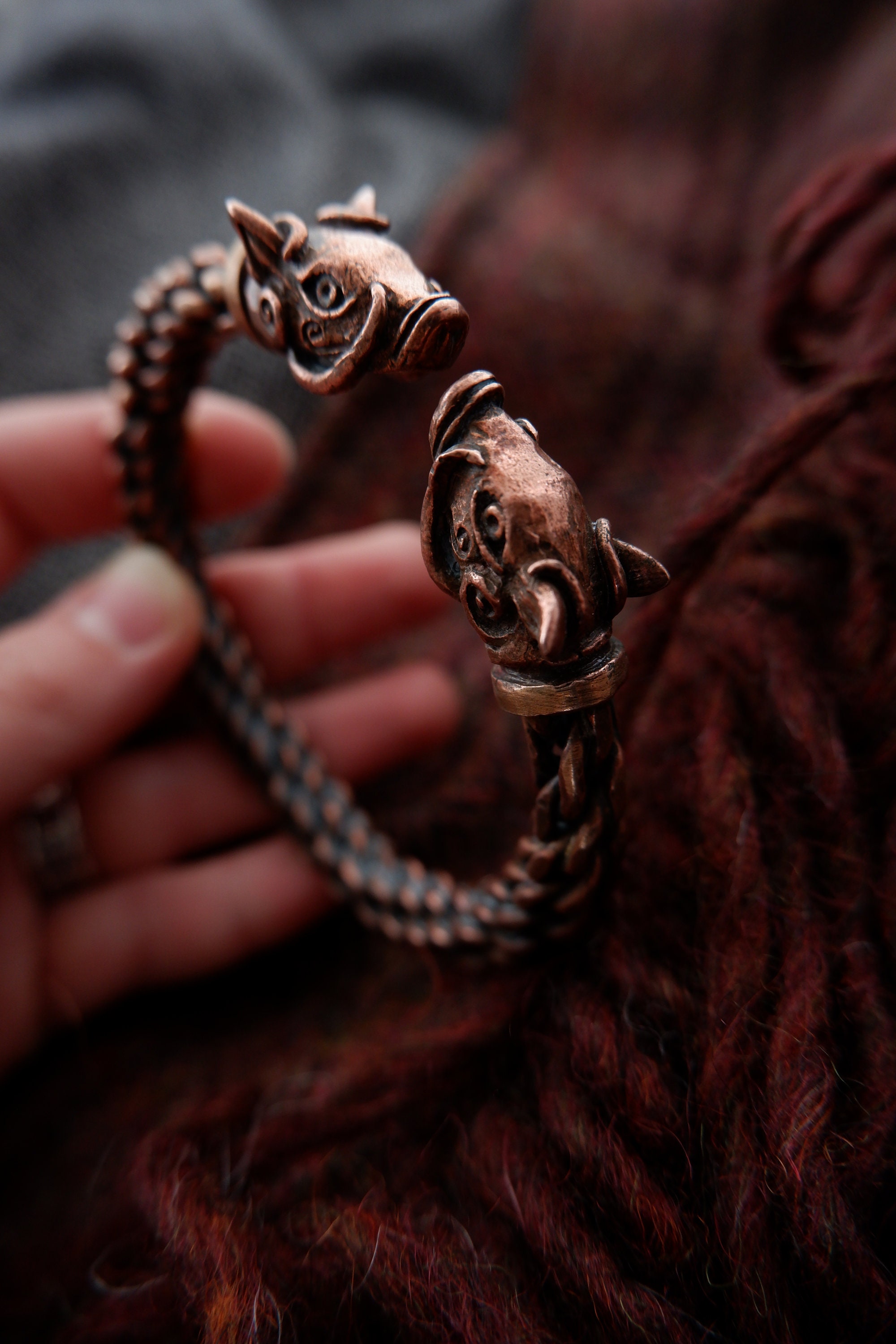 Pictish Boar Arm Ring/torc in Sterling Silver Brass or Bronze | Etsy UK