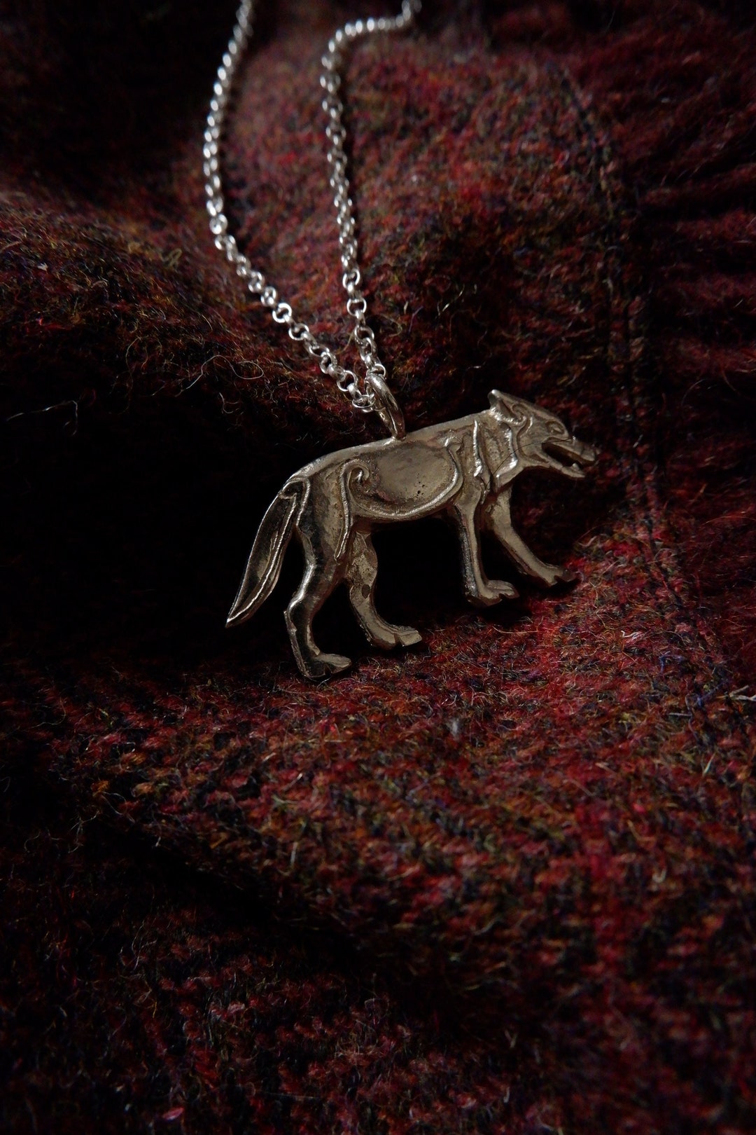 Ardross Pictish Wolf Pendant in Sterling Silver. - Etsy UK