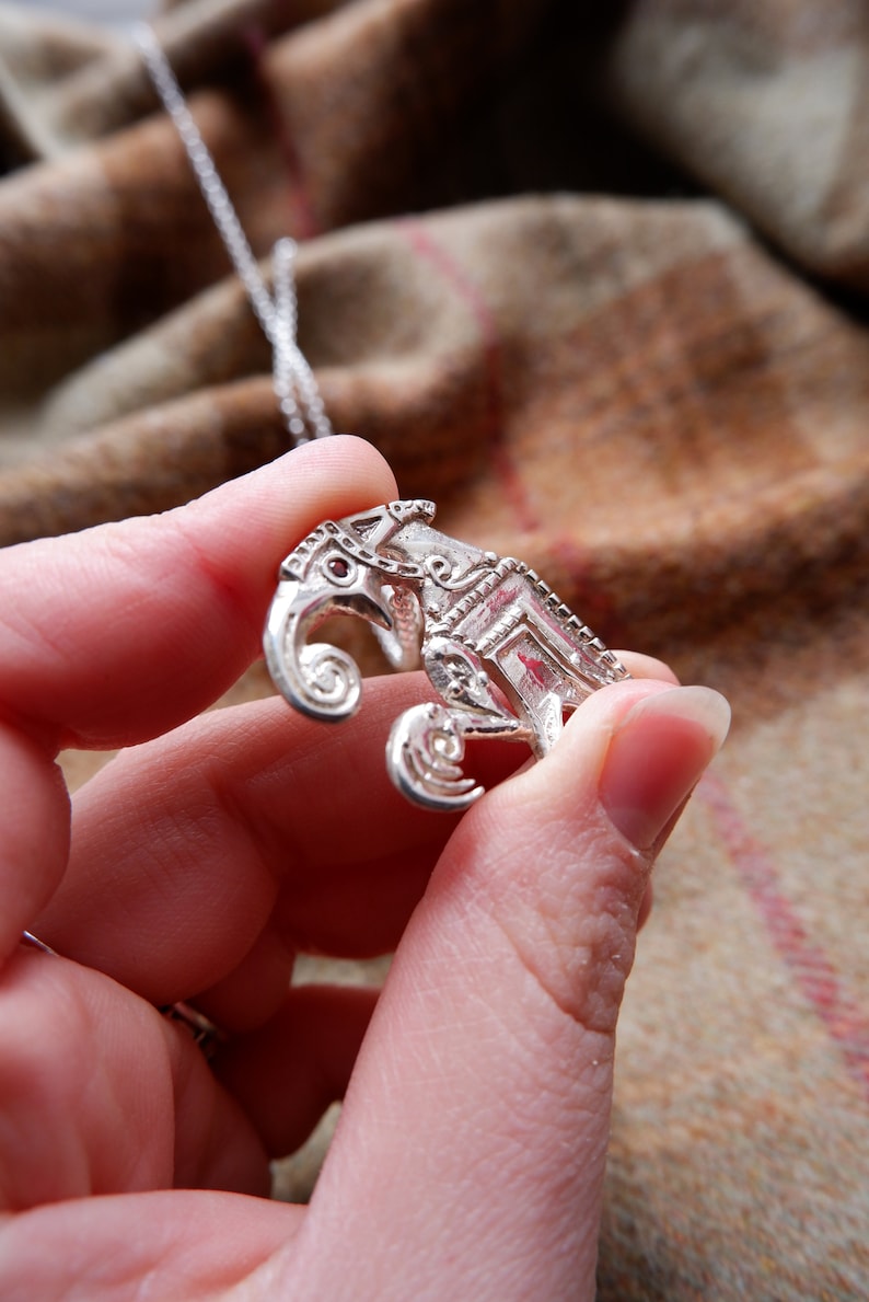 Anglo Saxon Raven Pendant Based on the Sutton Hoo Shield Mount - Silver ...