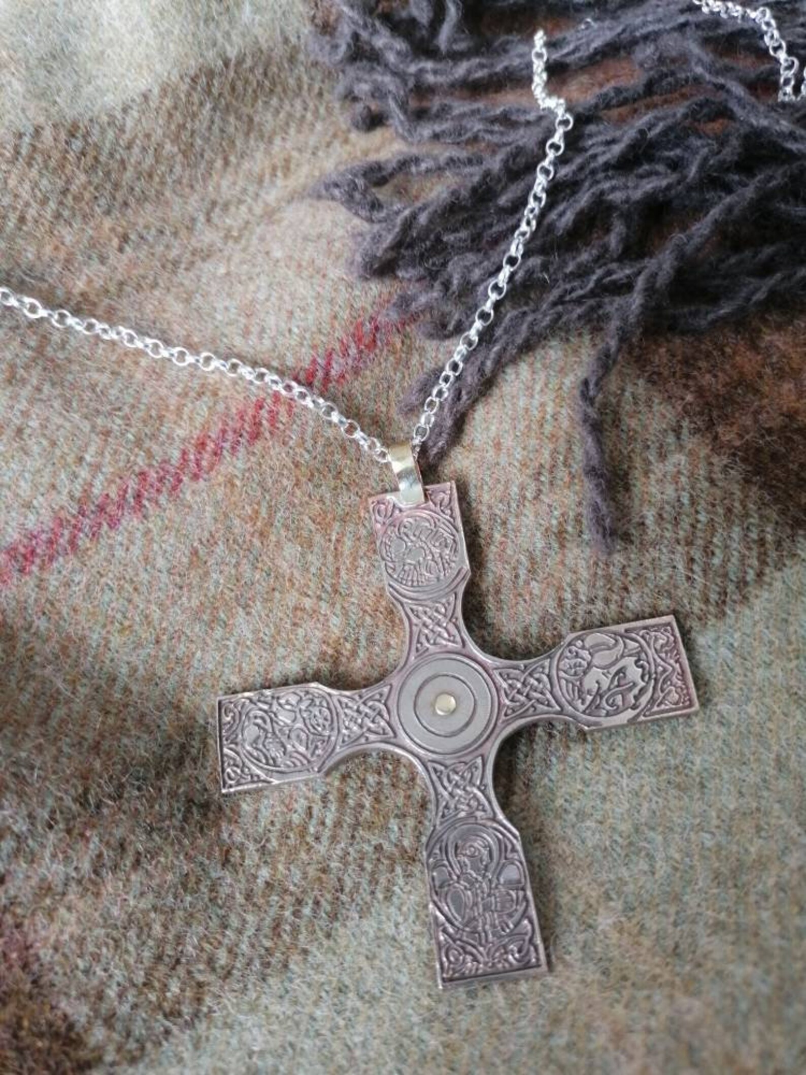 Miniature Galloway Hoard Pectoral Cross in Solid Silver - Etsy