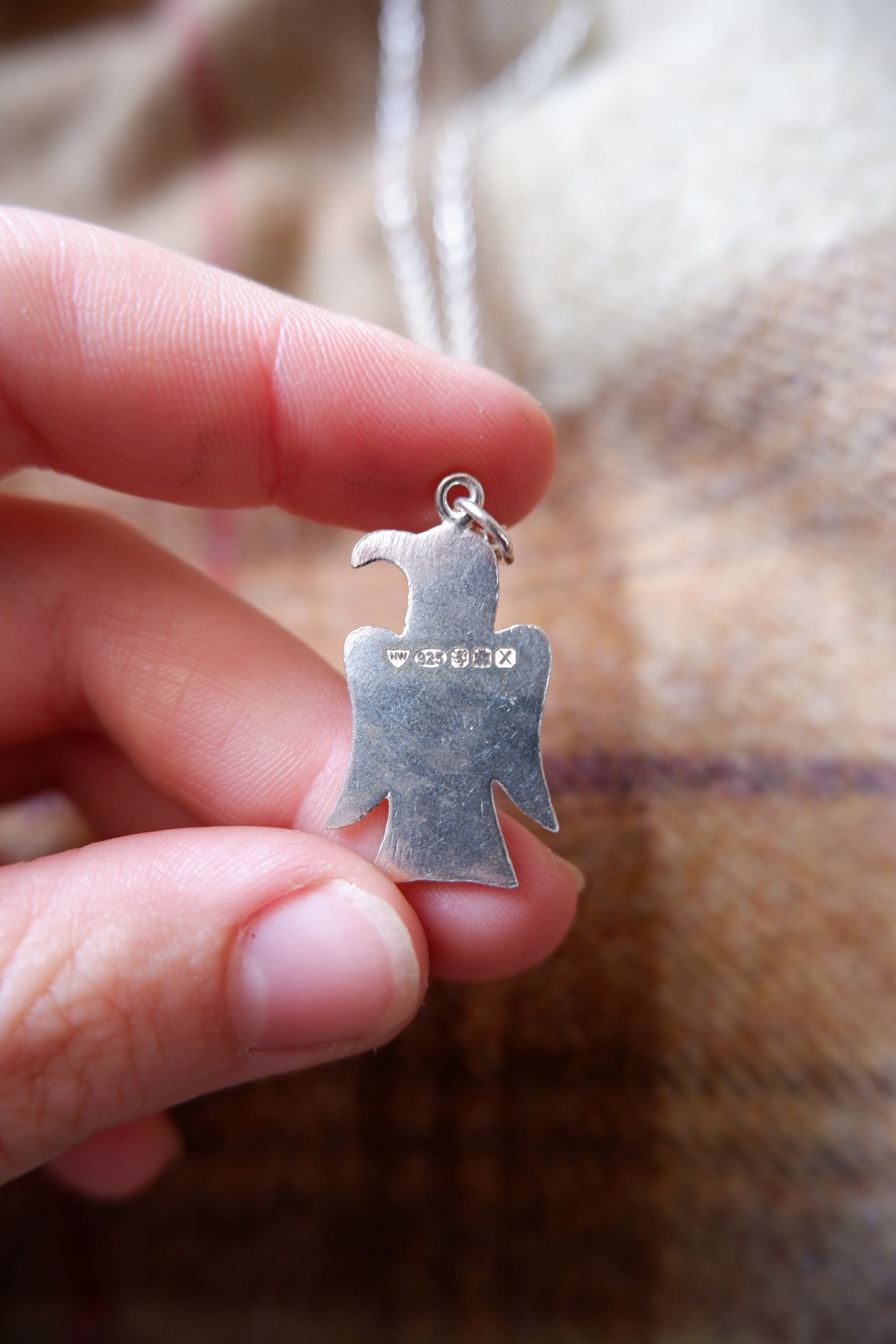 Merovingian / Germanic Raven Pendant in Sterling Silver With - Etsy