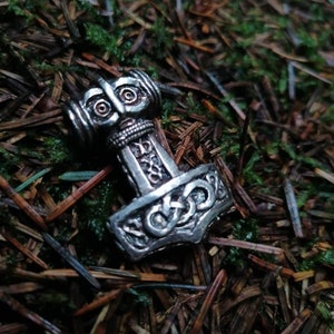 Ödeshög Mjolnir / Thor's Hammer Pendant in Sterling Silver - Etsy UK