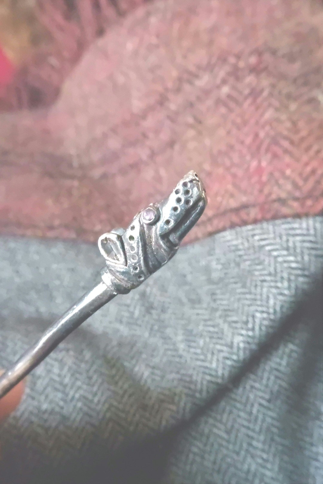 Anglo Saxon Wolf/dog Dress Pin Replica in Solid Silver - Etsy