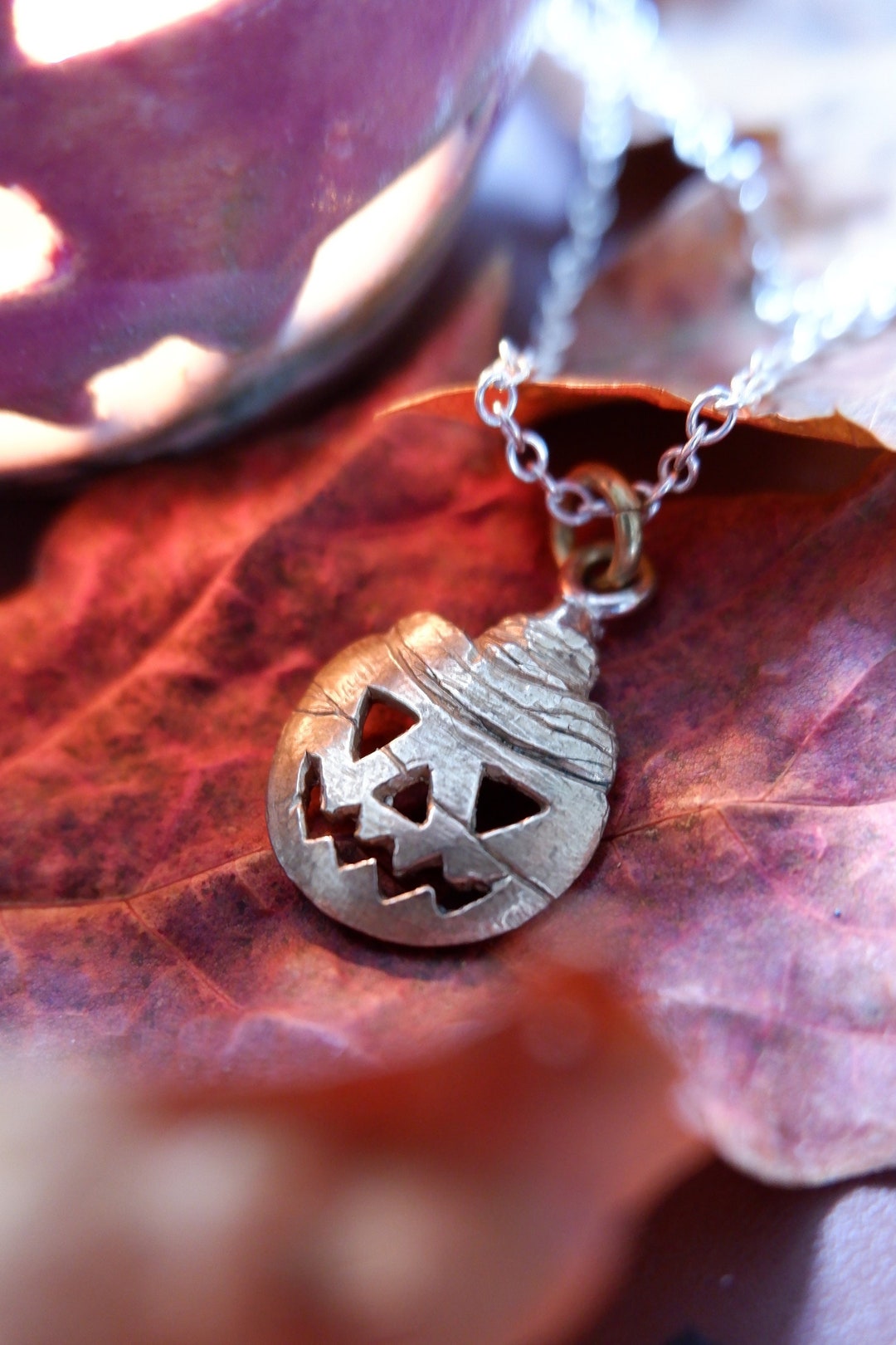 Scottish Jack O Lantern Halloween Neep Pendant in Bronze or Silver - Etsy