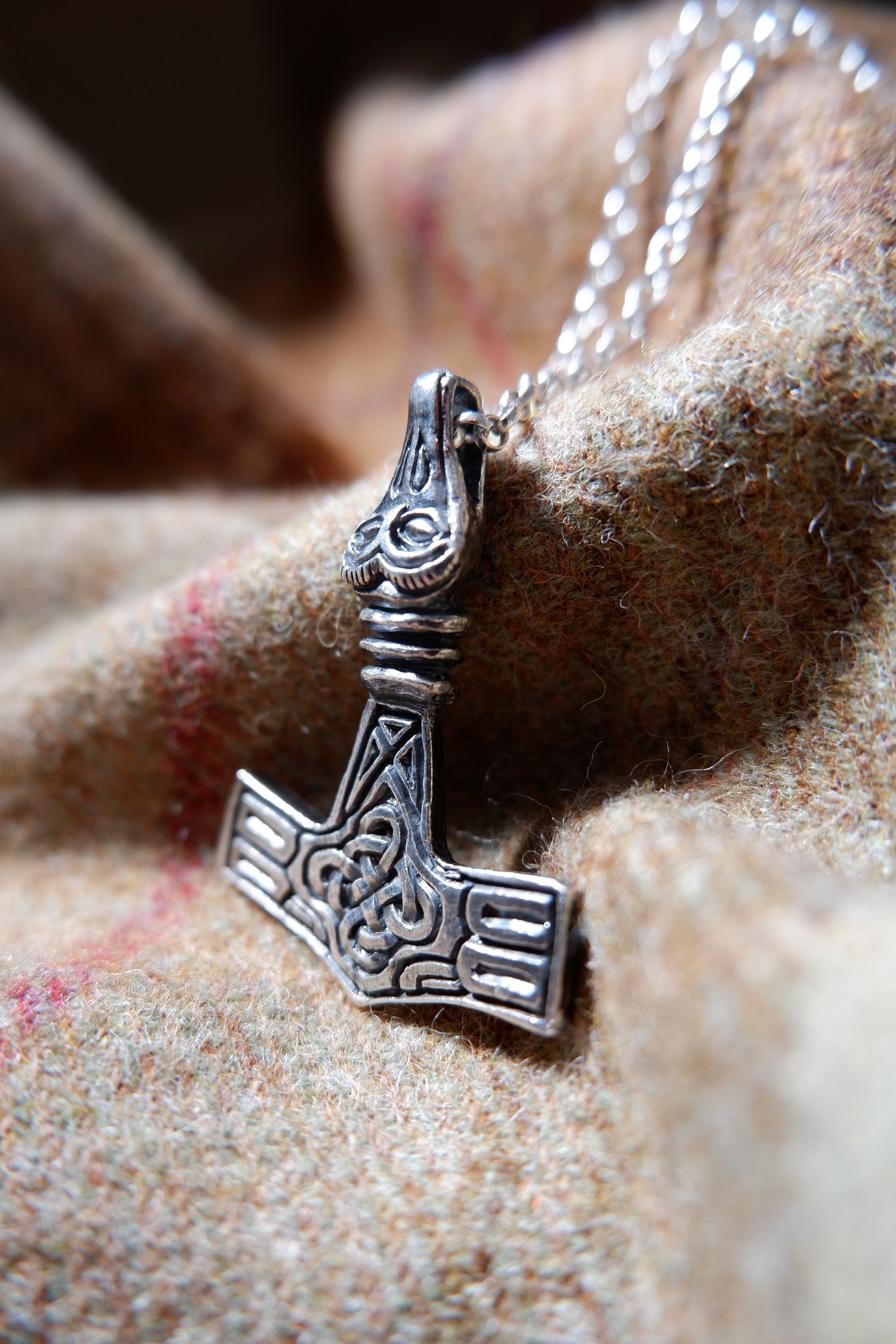 Sterling Silver Bird Head Mjolnir Based on a Swedish Artefact - Etsy