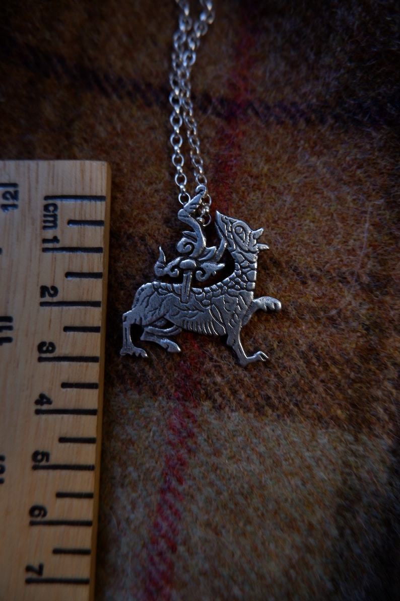 The Maeshowe Dragon Pendant or Brooch in Solid Sterling Silver - Made ...