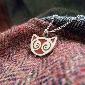 Snowdon Bowl Cat Pendant in Silver With Enamel - Etsy