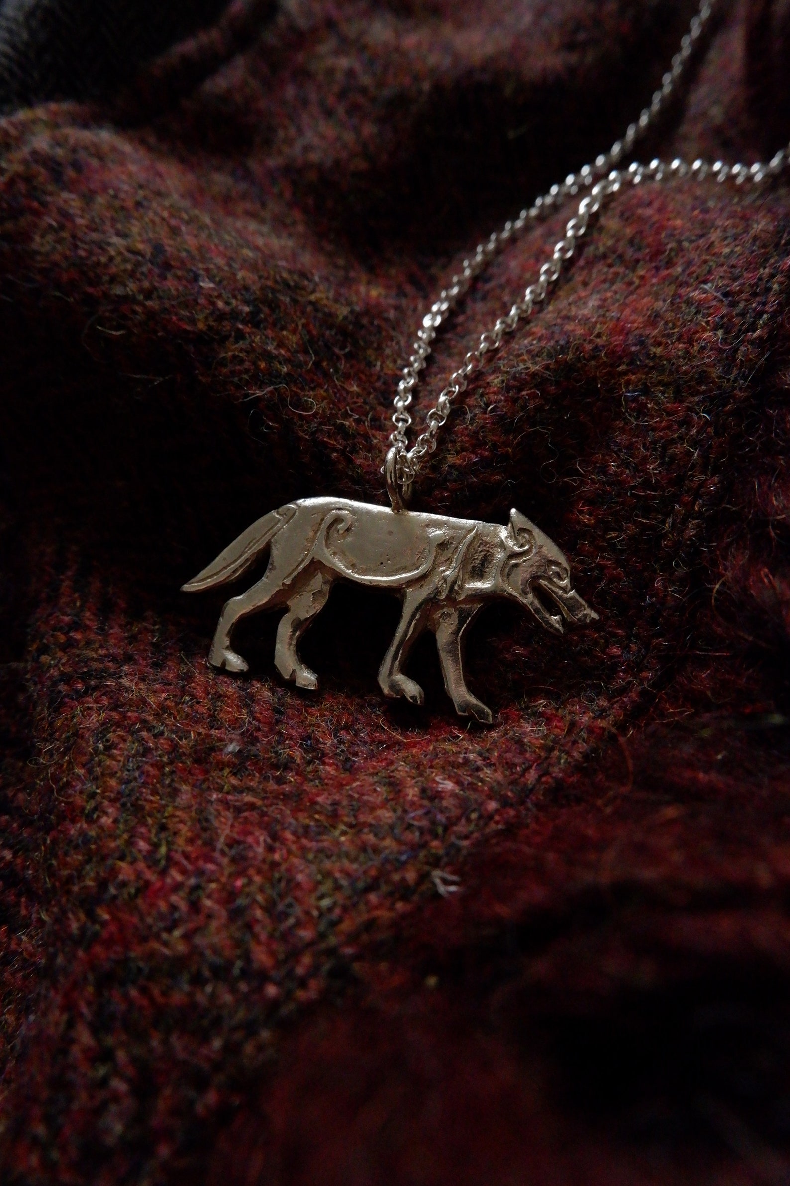 Ardross Pictish Wolf Pendant in Sterling Silver. - Etsy UK