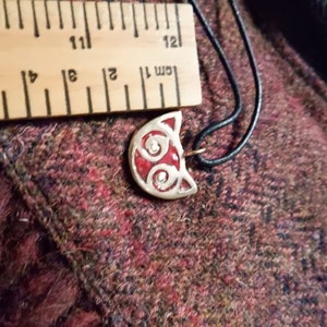 Snowdon Bowl Cat Pendant in Silver With Enamel - Etsy