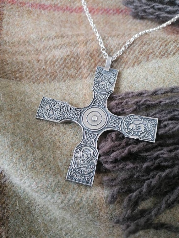 Miniature Galloway Hoard Pectoral Cross in Solid Silver. - Etsy UK