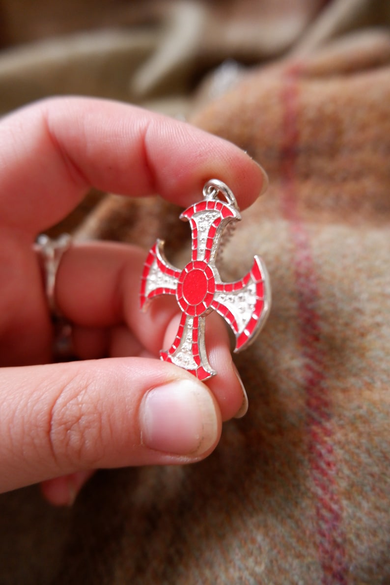 Handmade Anglo Saxon Trumpington Cross Pendant or Brooch in Bronze or ...