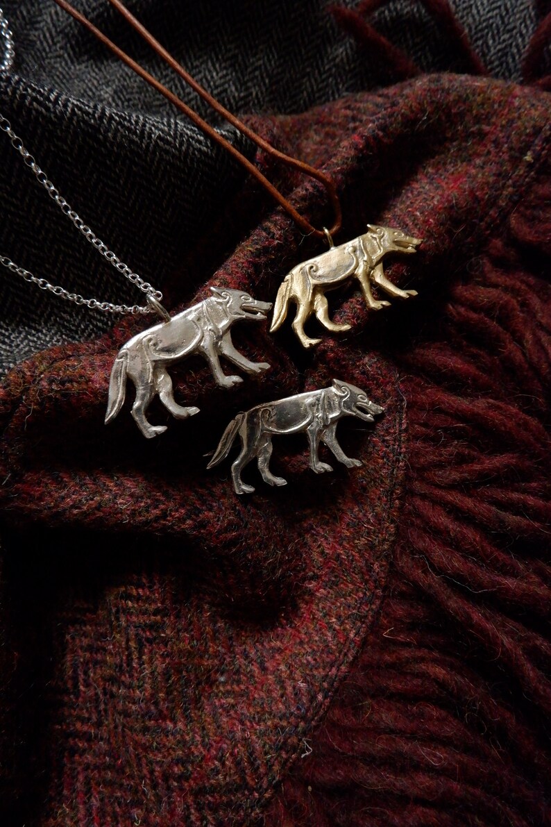 Ardross Pictish Wolf Pendant in Sterling Silver. - Etsy UK