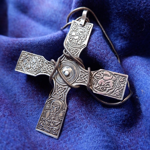 Miniature Galloway Hoard Pectoral Cross in Solid Silver. - Etsy