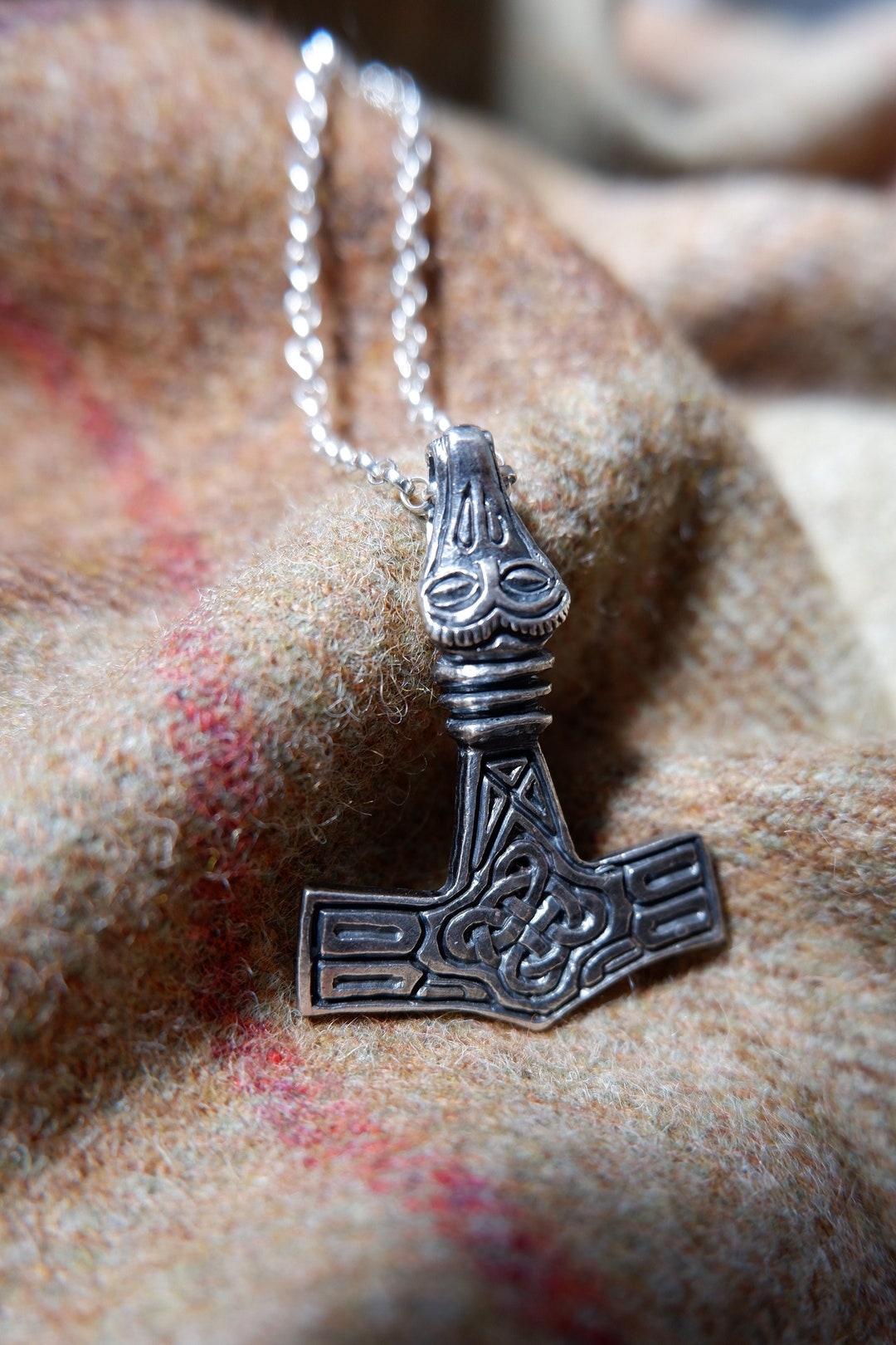 Sterling Silver Bird Head Mjolnir Based on a Swedish Artefact - Etsy